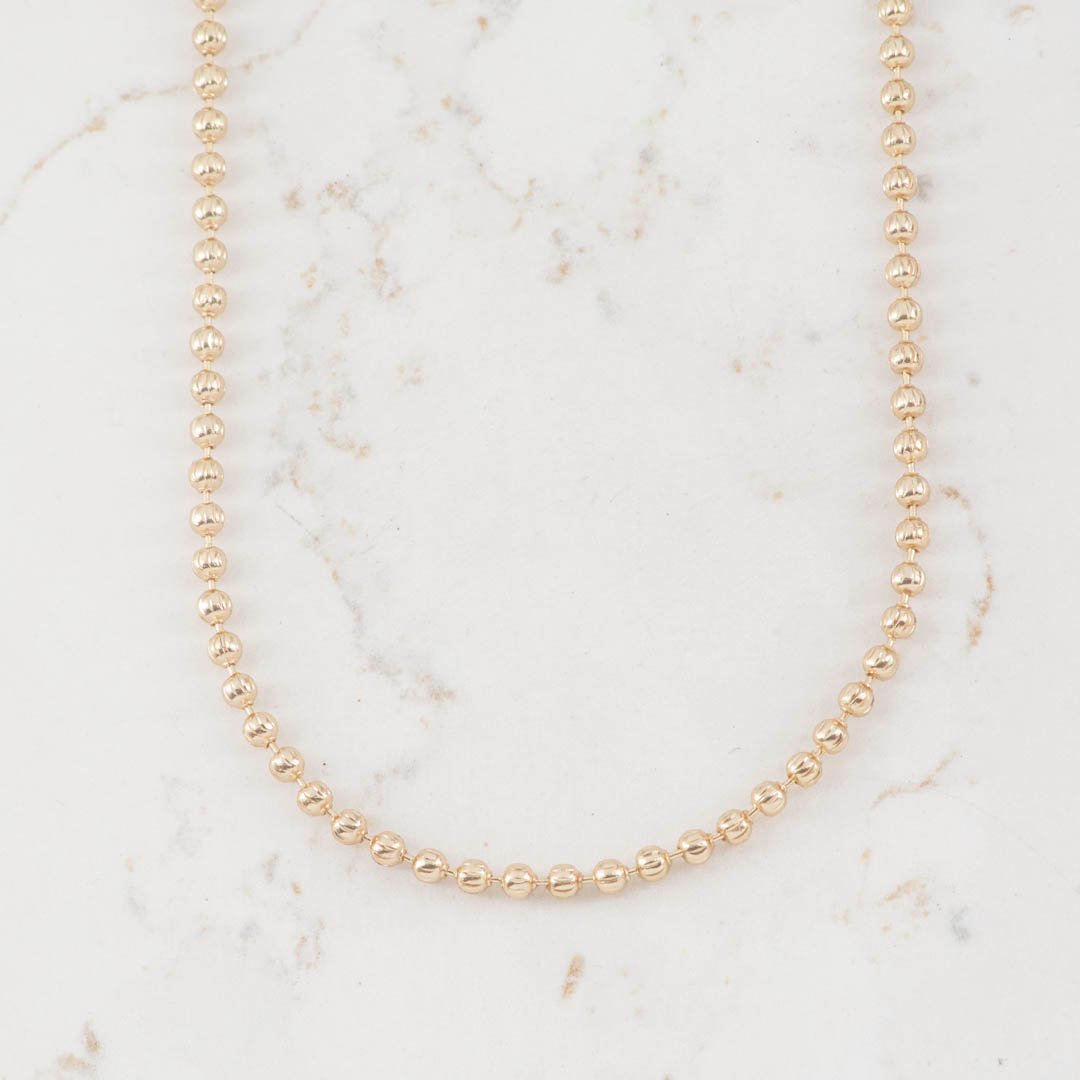 CADENA MILITAR DIAMANTADA 2.5MM-60CM - Oro Colombia Detal