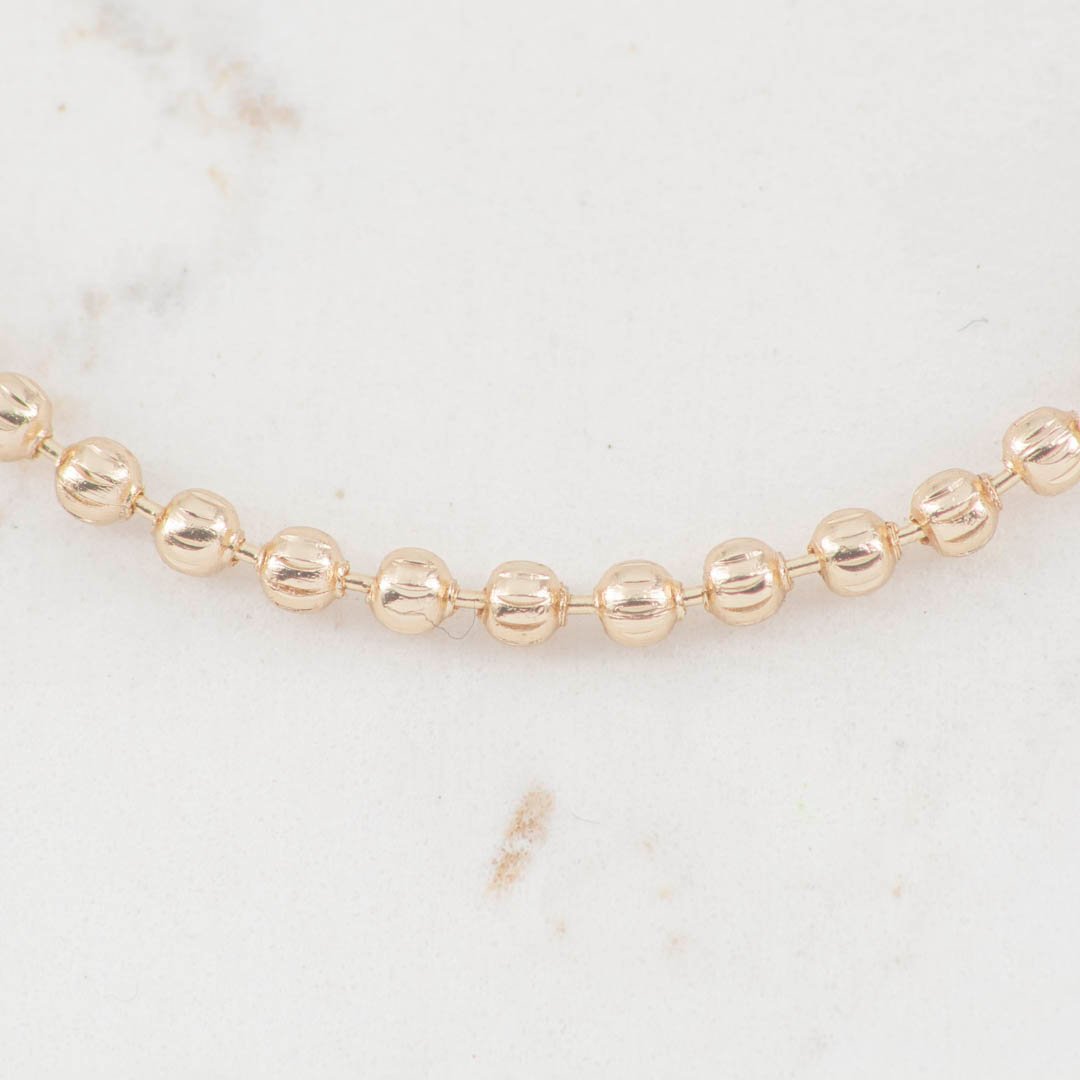 CADENA MILITAR DIAMANTADA 2.5MM-60CM - Oro Colombia Detal