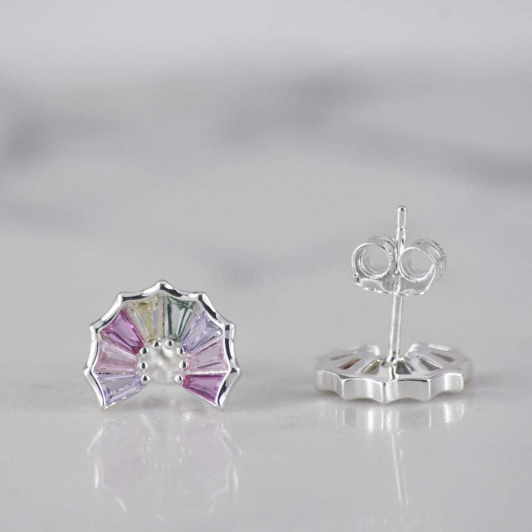 TOPO MEDIO CIRCULO CRISTALES COLORES - Oro Colombia Detal