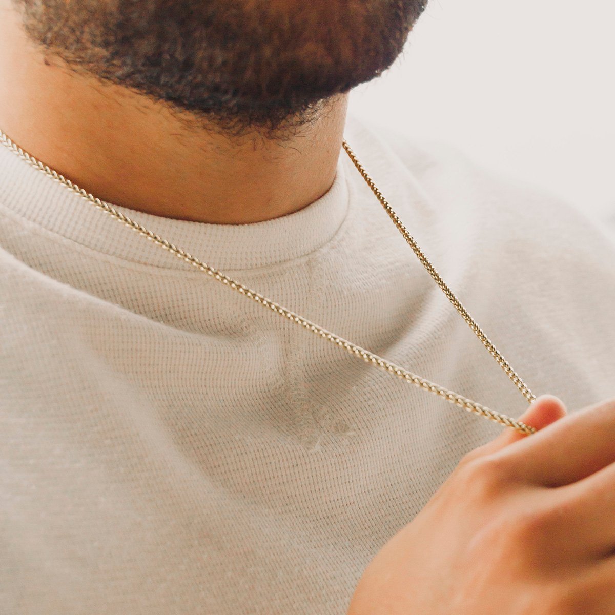 CADENA TEJIDO FRANCO 3MM-60CM - Oro Colombia Detal